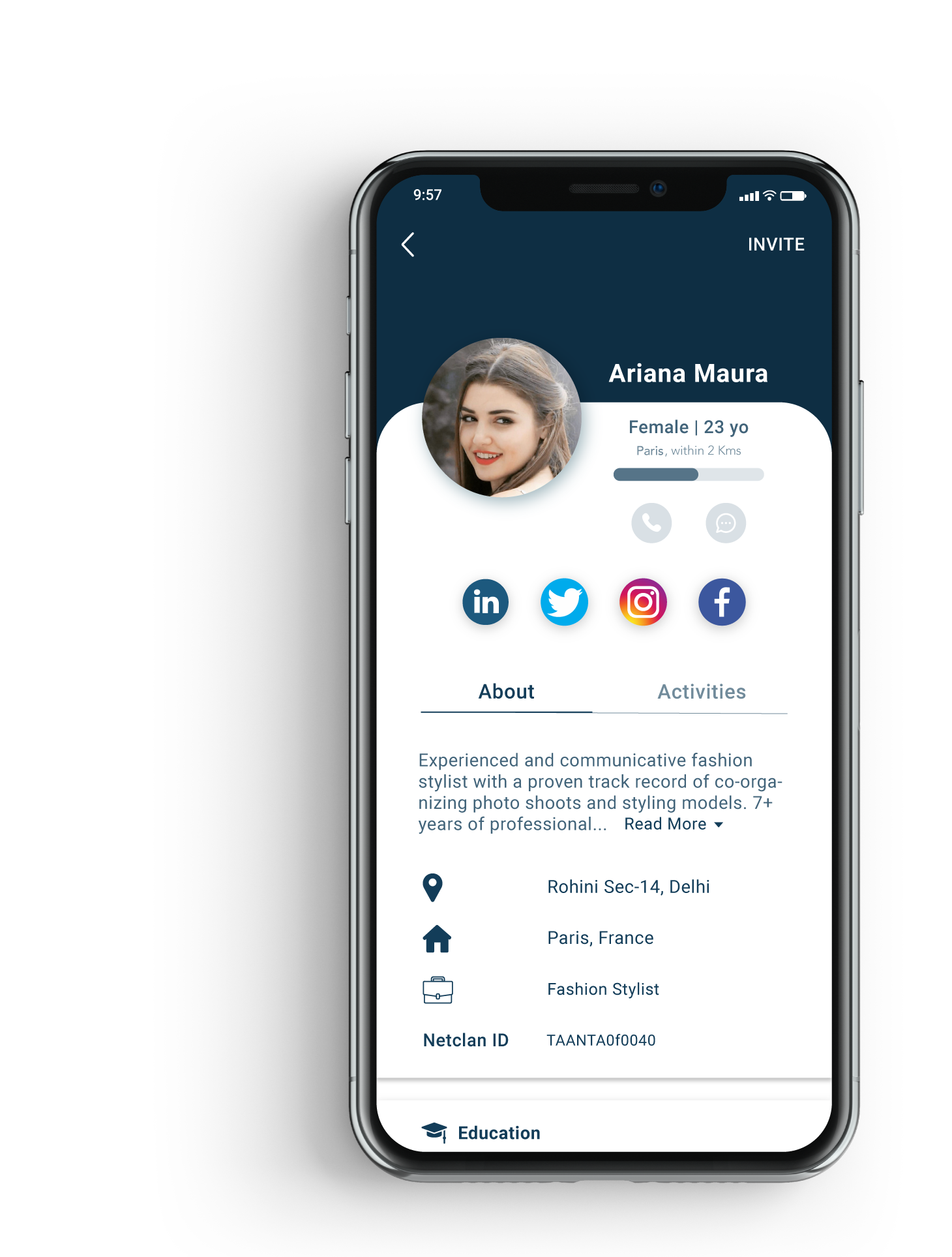App Features Evolve the way you network Personal